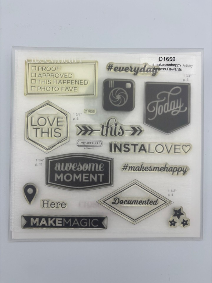 Close To My Heart Stamps ~You Chose. CTMH My Acrylix Stamps | eBay