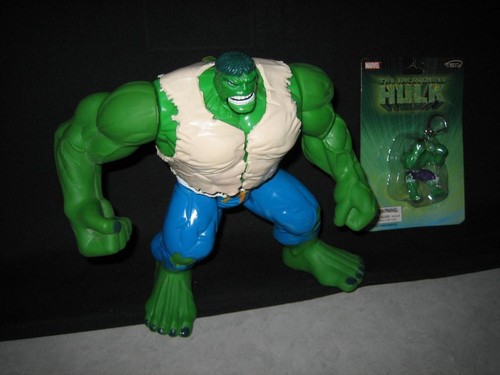 INCREDIBLE HULK 8" FIGURE ELECTRONIC RAGING HULK TOY BIZ 1996 LOOSE ...