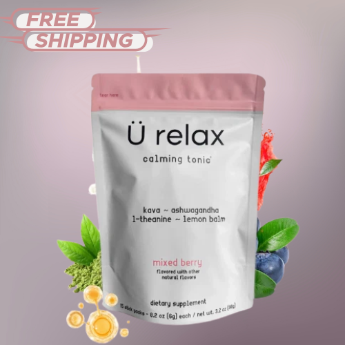 U Relax Calming Tonic Drink Powder – Mixed Berry Flavor – 15-Pack | eBay