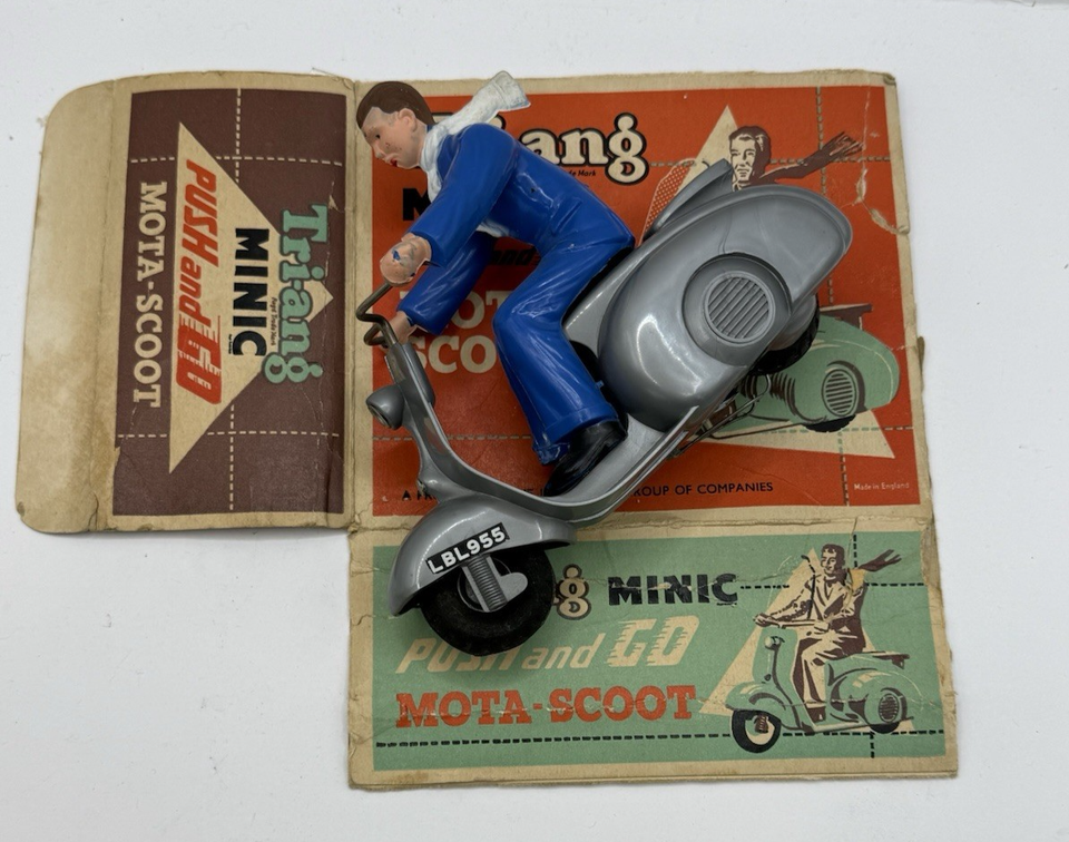 Vintage Tri-ang Minic Moto Scoot Push & Go Vespa Lambretta Scooter Motorbike | eBay