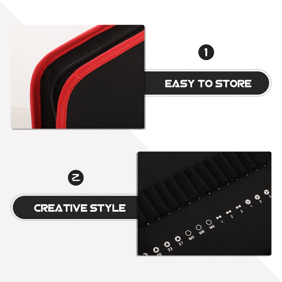 Drill Bit Roll up Pouch Tool Bags Batch Storage Oxford Cloth Holder ...