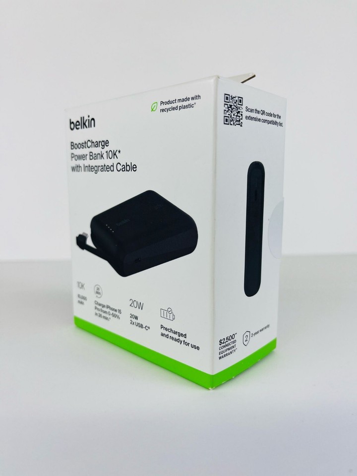 Lot Of 11 - Belkin Boost Charge Power Bank 10K w/ Integrated Cable ...