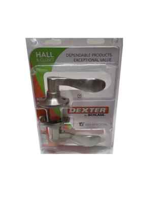 Dexter by Schlage Hall & Closet Door Handle Set Satin Nickel Finish ...