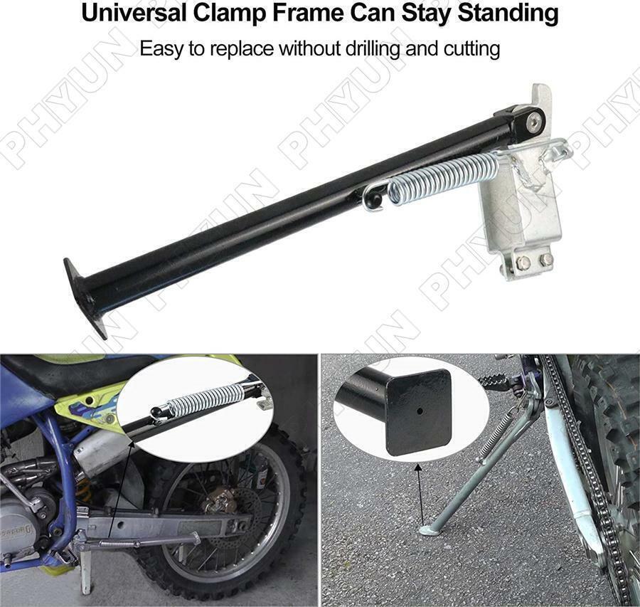 14" Clamp Frame On Side Kick Stand Kit For Dirt Bike CR125/250/500 ...