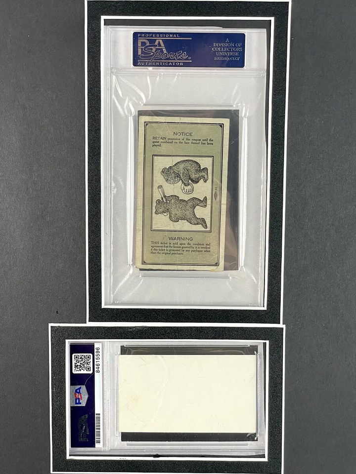Babe Ruth Autographed Cut Signature Framed with 1932 WS Called Shot ...