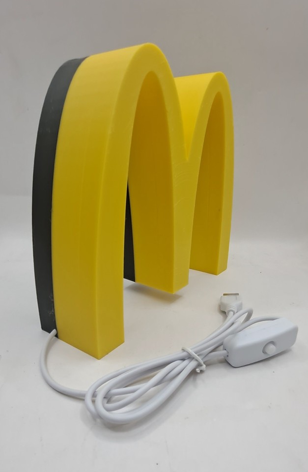 McDonald's LOGO Sign Desk Shelf Art Light Box USB Powered ON/OFF Switch ...