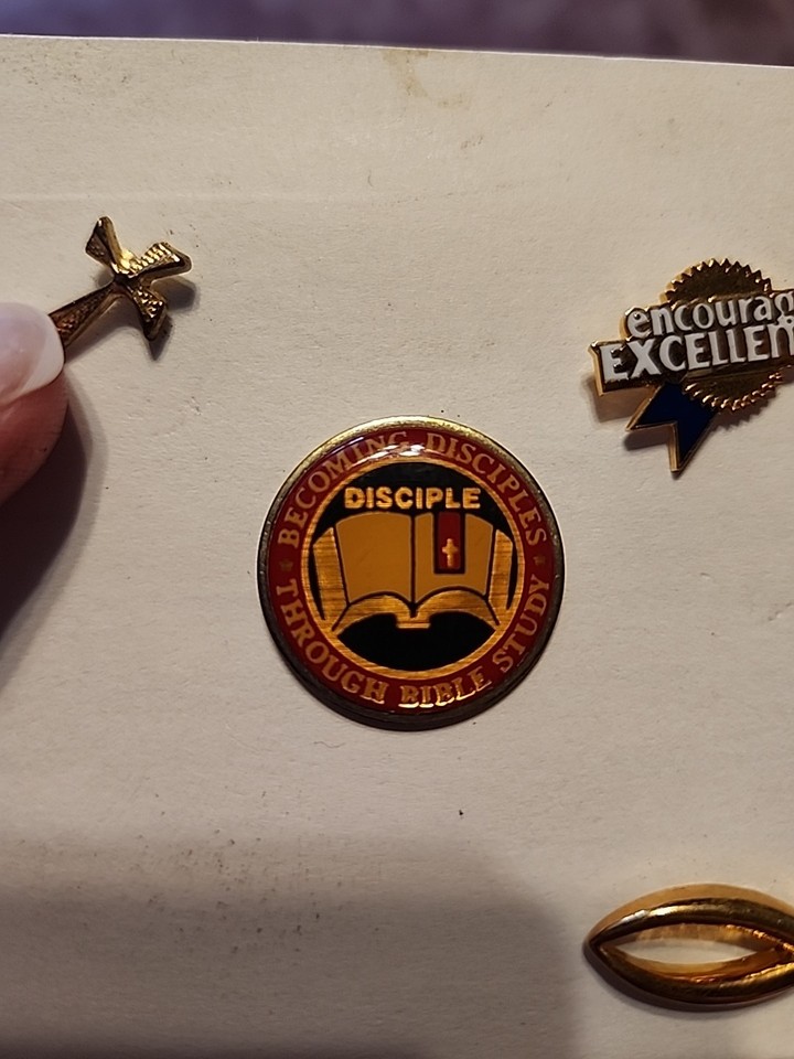 Lot 4 Vintage Retro Christian Religious Lapel Hat Metal Pin Pins ...
