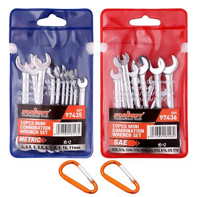 20-Piece Mini Wrench Set Small Wrench Set Metric and SAE Mini ...
