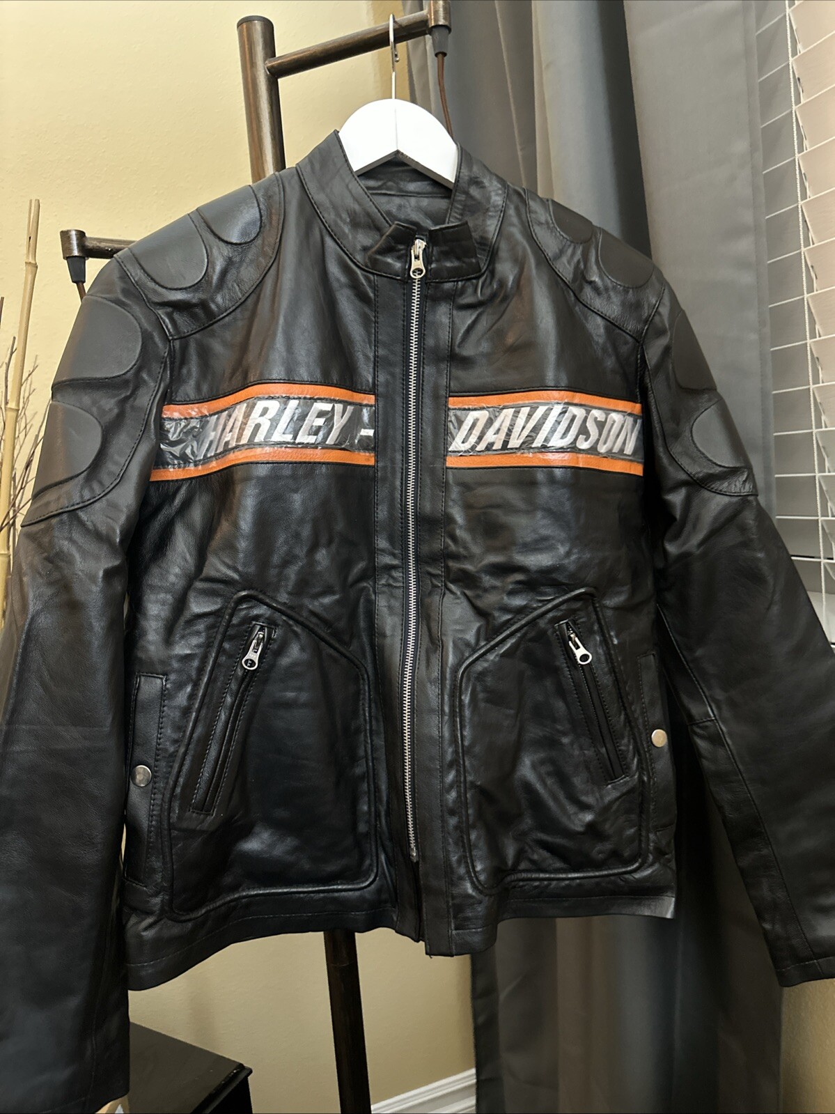 Harley Davidson Men's Motorcycle Biker Jacket HD Bill Goldberg Size XXS ...
