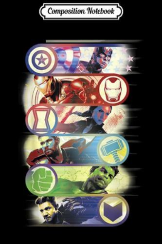 Composition Notebook: Avengers Endgame Hero Symbol Colorful Group Shot ...