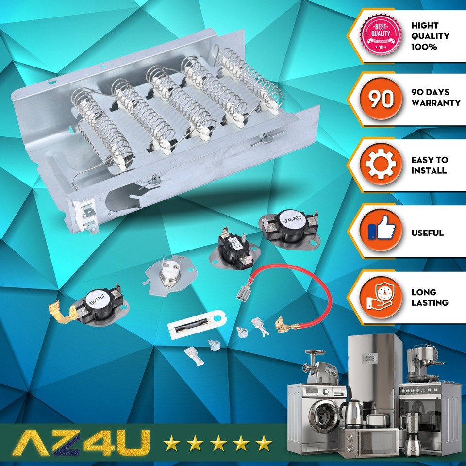 For Whirlpool WED4815EW1 WED6400SW1 MEDC200XW3 Dryer Heating Element ...