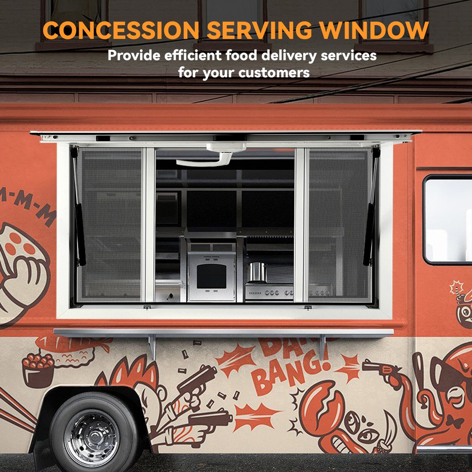 Concession Stand Trailer Serving Window Awning Food Truck Service ...