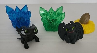 How to Train Your Dragon Toothless Minis + Crystal Eggs Lot Spin Master ...