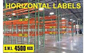 WAREHOUSE RACKING SHELVING INDUSTRIAL SWL S.W.L. HORIZONTAL SAFE ...