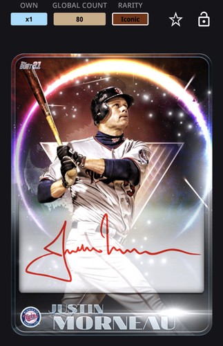 Topps Bunt DIGITAL Card 2021 Eclipse Black Signature Relic Justin ...