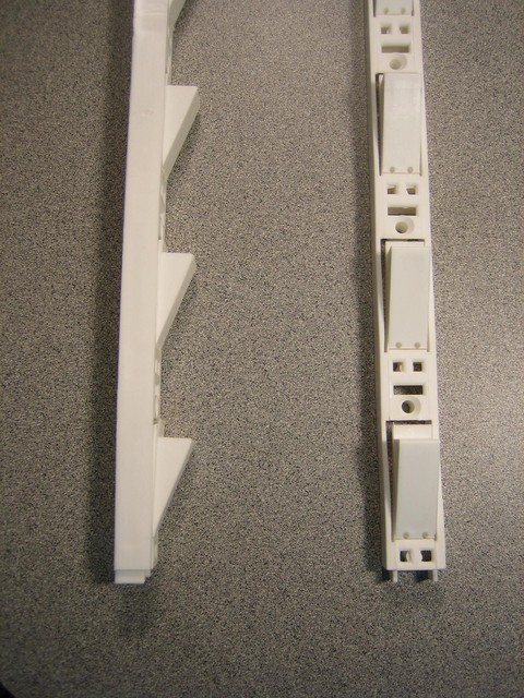 Monterey #118-p-white Plastic Shelf Support Strip 18" Length Stackable ...