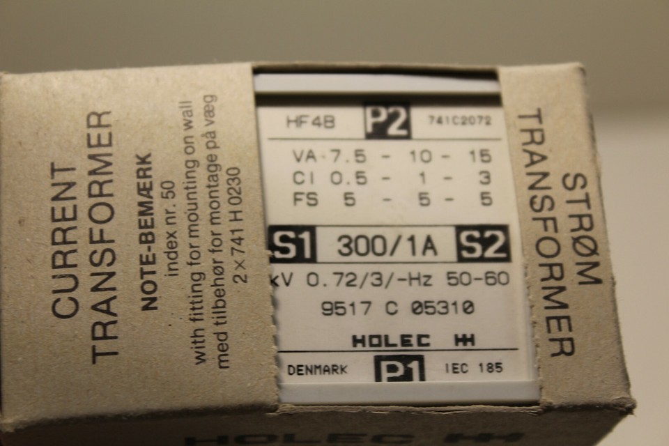 Holec HF4B Current Transformer 300/1A NEW | eBay