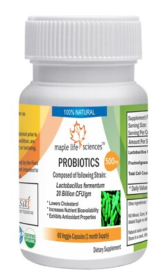 Probiotic blend of Lactobacillus fermentum 20 Billion CFU/GRAM Capsules ...