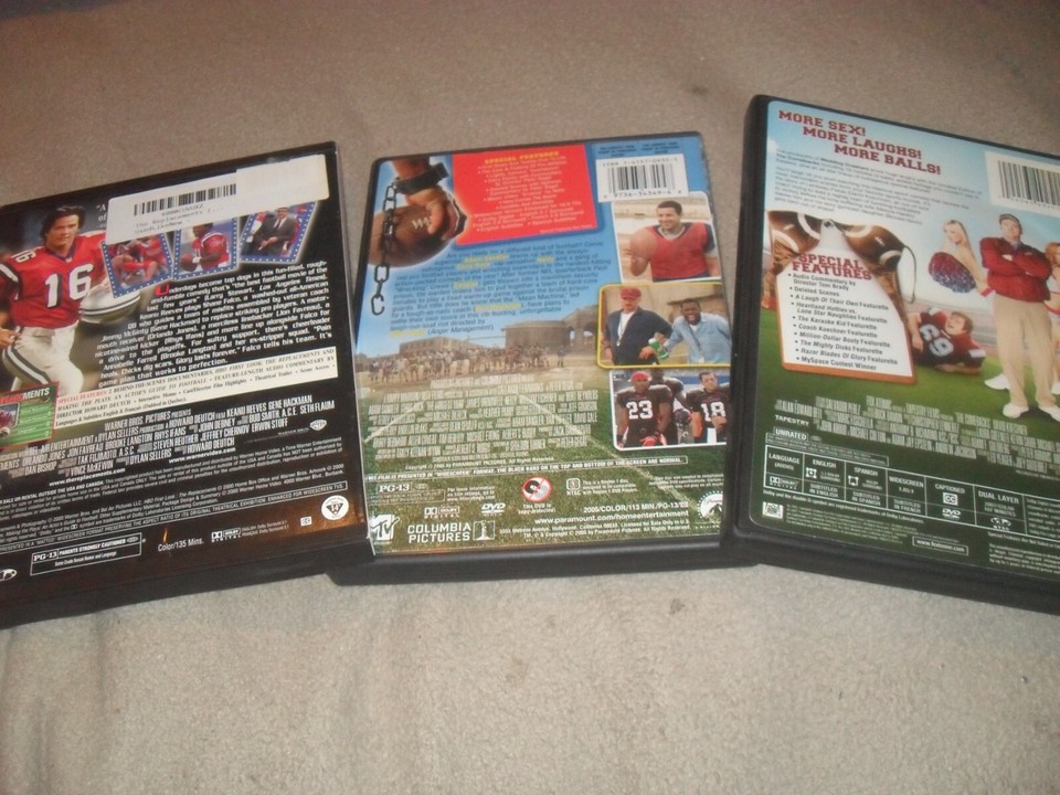 DVD Lot of Football Comedies The Longest Yard + Replacements + The ...