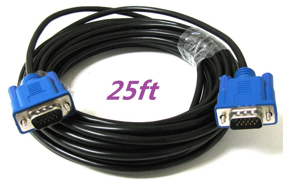 SVGA SUPER VGA Monitor 15PIN M/M Male To Male Cable CORD FOR PC TV HDTV ...