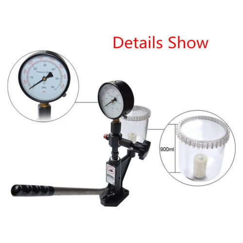 Diesel Injector Nozzle Pop Pressure Tester Dual Read Bar/PSI Gauge S60H ...