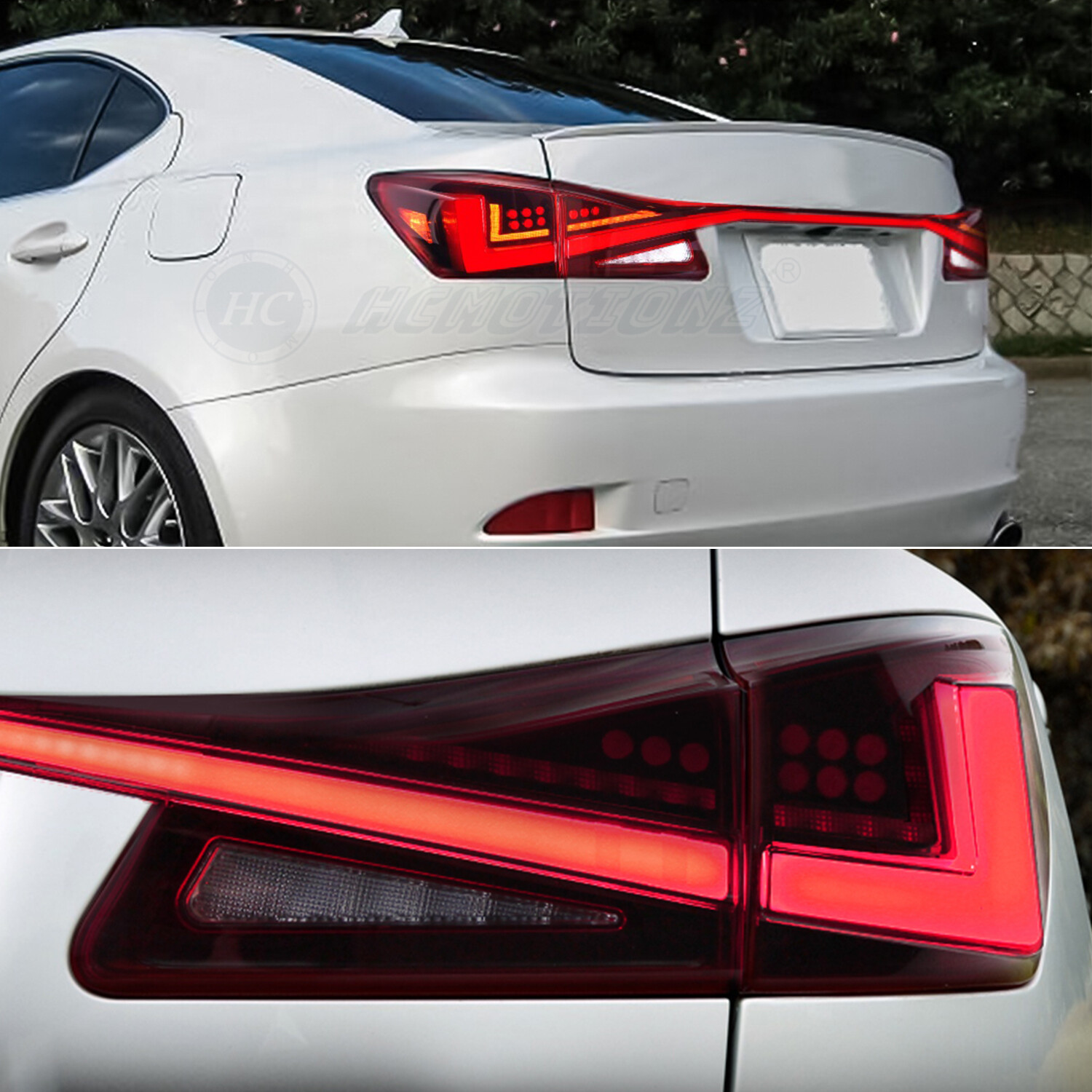 V3 LED Tail Lights For Lexus IS250 IS350 ISF 2006-2013 Red Trunk Lamps ...