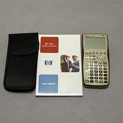 HP 49g+ Gold/ Black Handheld Scientific Graphing Calculator With Case ...