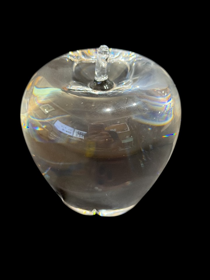 VTG Steuben apple paperweight crystal glass signed with out box READ | eBay