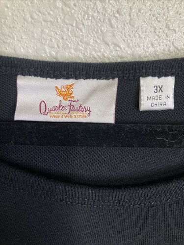 Quacker Factory Size 3X Top Black Beaded Sequin Shells Starfish Ocean ...