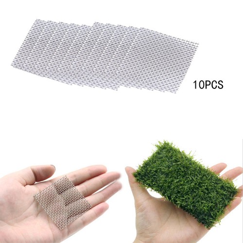 10 Pieces Fish Tank Wire Mesh Pad Plant Net 8 x 8cm Craft Aquarium ...