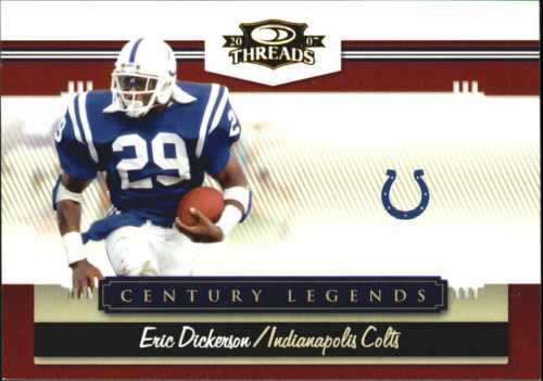 2007 Donruss Threads Century Legends Gold Colts Football Card #14 Eric ...