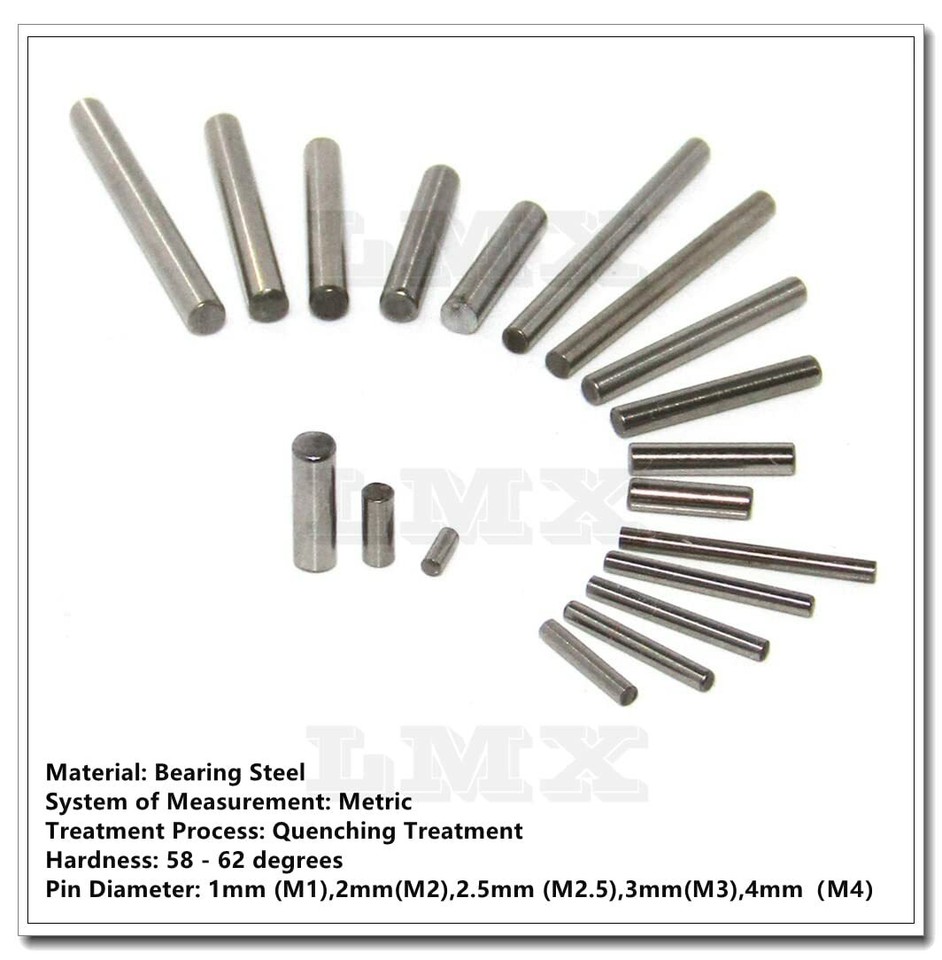 50pcs M1 M2 M2.5 M3 Dowel Pins Cylindrical Pins Position Pins Bearing ...