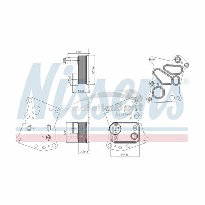 One New Nissens Engine Oil Cooler 90943 2711801010 for Mercedes MB | eBay