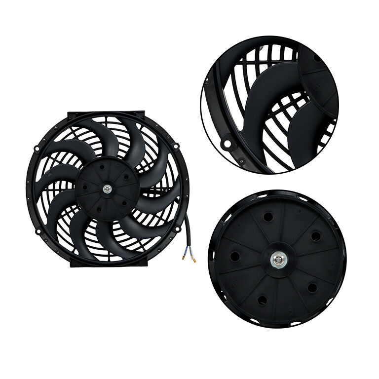 2PC 12" 12V Universal Slim Fan Push Pull Electric Radiator Cooling Fan ...