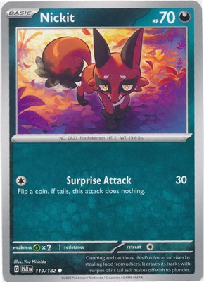 Nickit - 119/182 Common Paradox Rift Pokemon Card | eBay