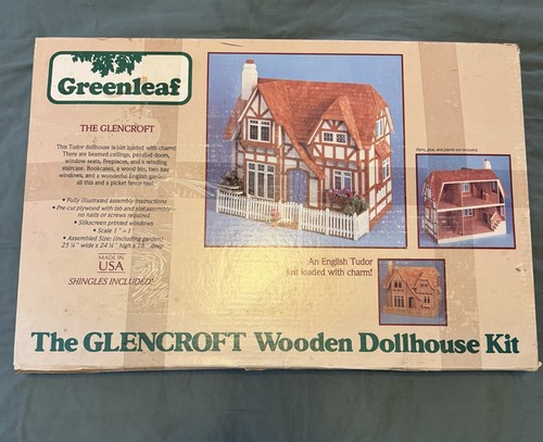 VTG Greenleaf The Glencroft Wooden Dollhouse Kit #8001 USA 1983 Read ...