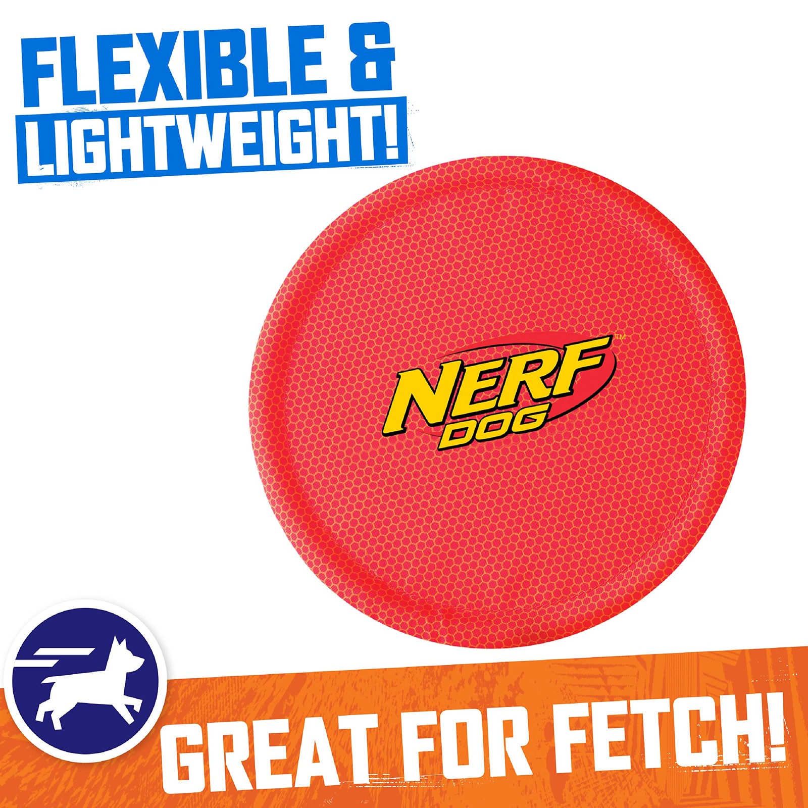 Nerf Dog Nylon Flyer Dog Toy, Flying Disc, Lightweight, Durable And Wa ...