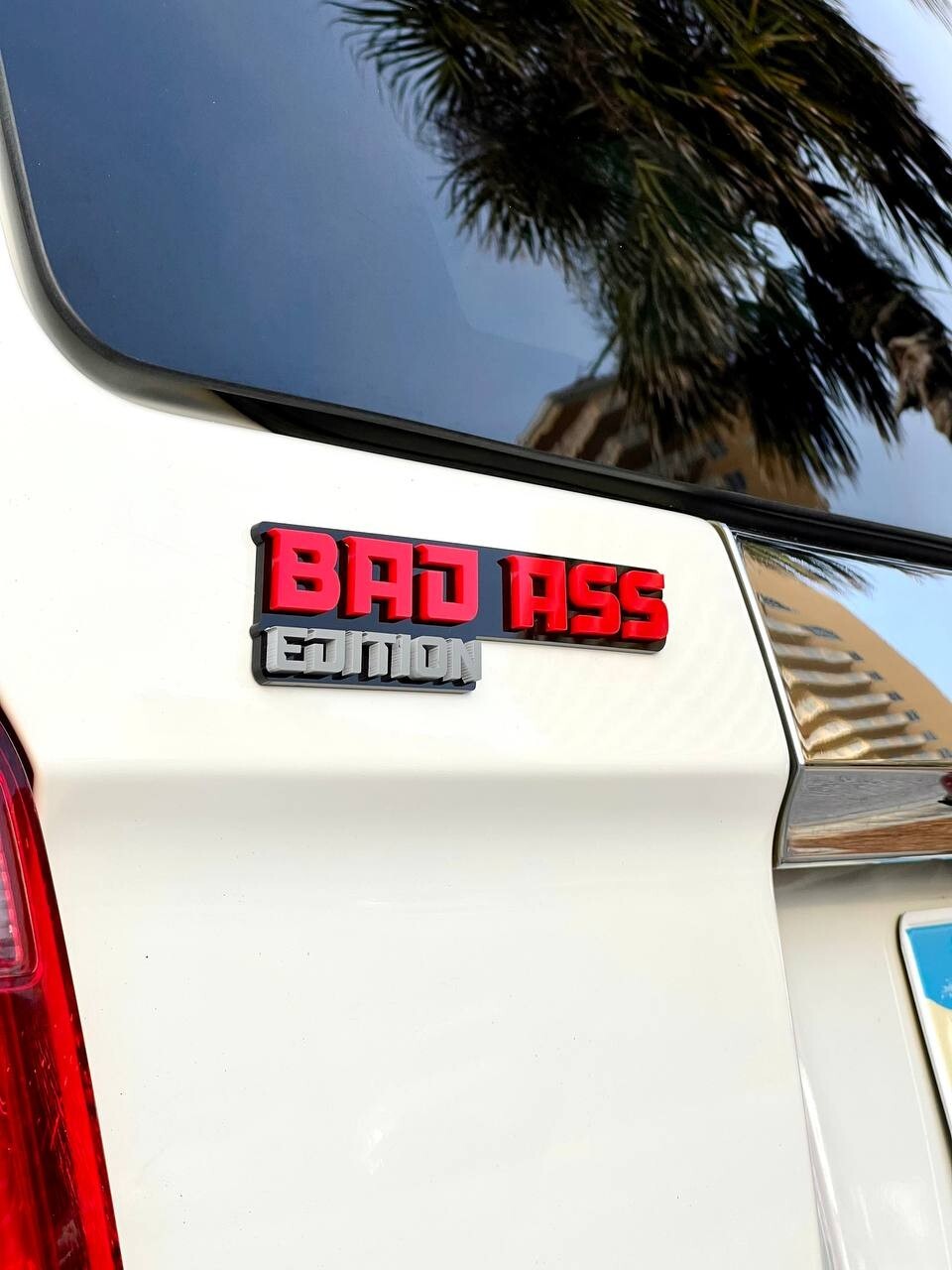 New Bad Ass Edition Emblem Car Badges Badass 3D Sticker Decal Black Red ...