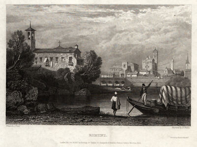 Rimini Emilia Romagna Originale Incisione Acciaio Wallies 1830 | eBay