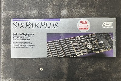 AST SixPakPlus 8-Bit ISA Multi I/O & Memory Adapter | eBay