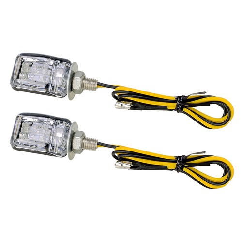 2x Motorcycle LED Mini Turn Signal Handlebar Light Indicator | eBay