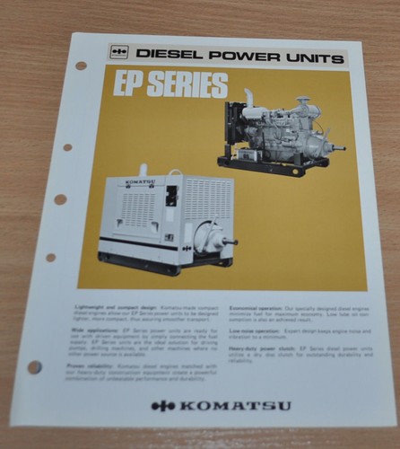 Komatsu Diesel Generator EP Series Power Units Brochure Prospekt | eBay
