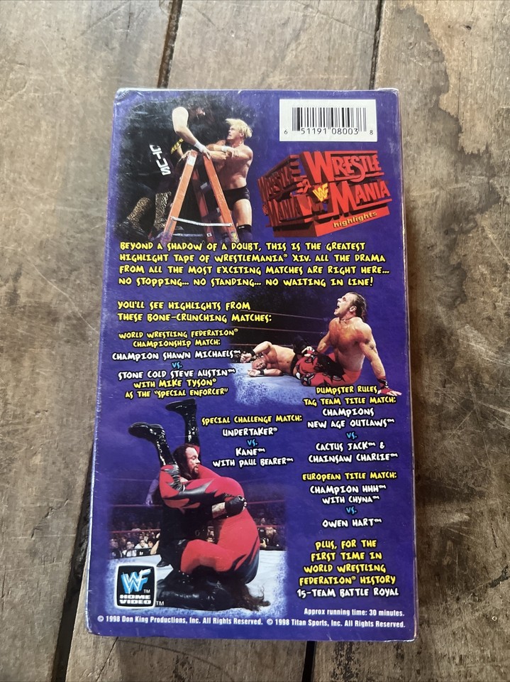 WWF WrestleMania XIV - Mike Tyson ( VHS 1998 WWF ) NEW Sealed - NOS VHS ...
