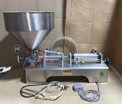 Liquid Paste Filling Machine w Hopper /Foot Pedal /Heating Device /Hose ...