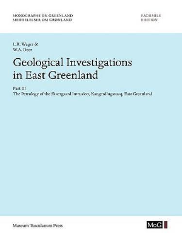 Geological Investigations In East Greenl by Wage, L.r, Like New Used ...