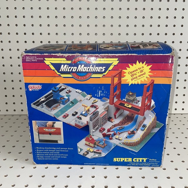 Galoob 1988 Micro Machines Super City Toolbox Playset W/box 95 Complete ...