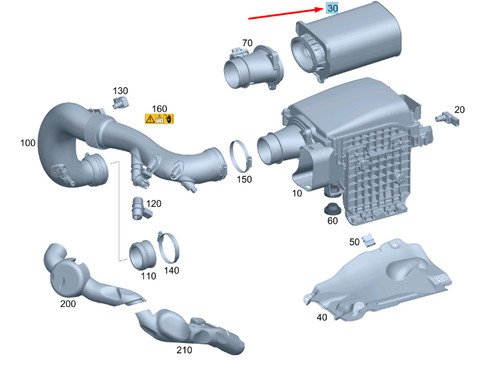 NEW MERCEDES-BENZ C W204 AIR FILTER ELEMENT A2740940004 ORIGINAL | eBay