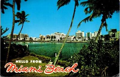 Postcard Hello From Miami Beach Fla 1962 | eBay
