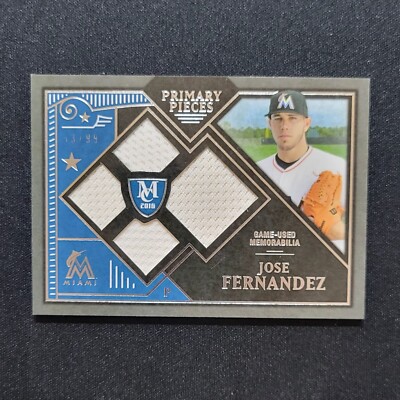 2016 Topps Museum Collection Primary Pieces Quad Jose Fernandez 33/99 # ...