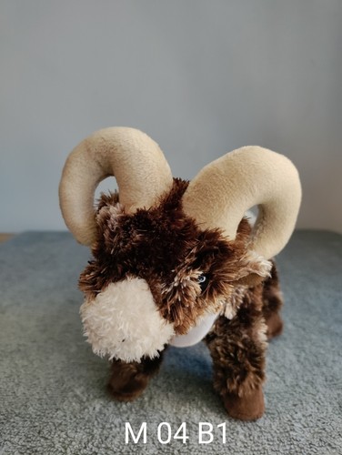 Douglas Cuddle Toy Ram Brown Plush Stuffed Animal 9" Tall Big Horn ...